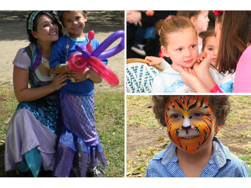 Face painting balloon twisting party main